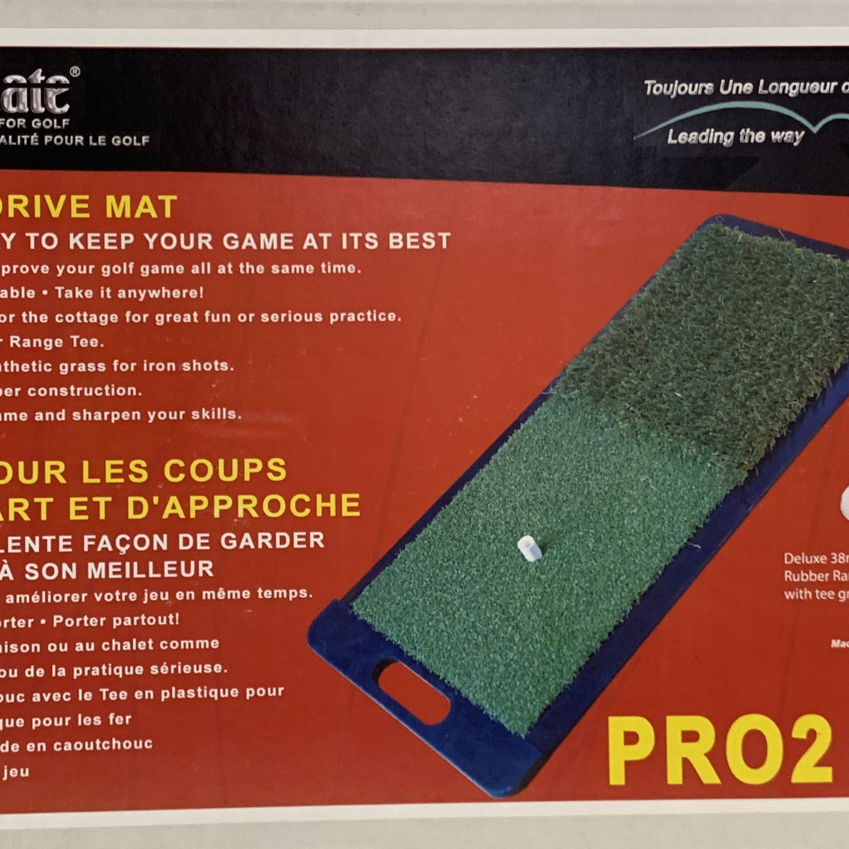 TeeMate Pro2 Large Dual Surface Chip & Drive Mat 26"x12" – Golf Stuff